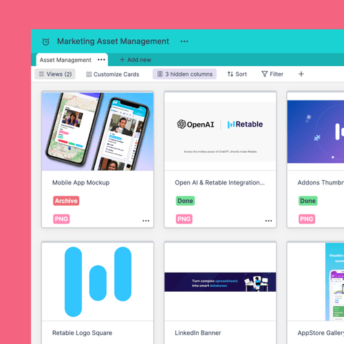 No code online spreadsheet & database solution for business | Retable